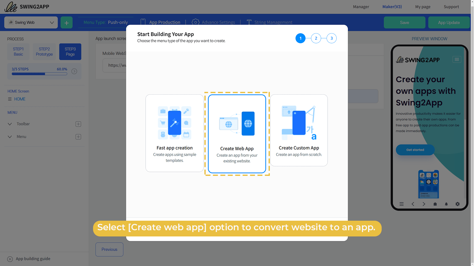 How to convert your website into an iOS and Android app with swing2app ...