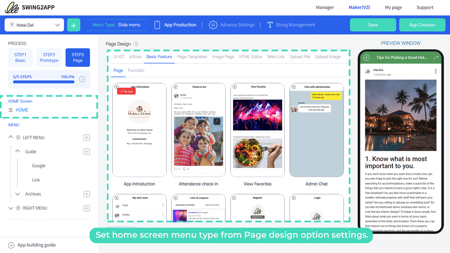 5 types of UI in swing2app to create a no-code app | Blog