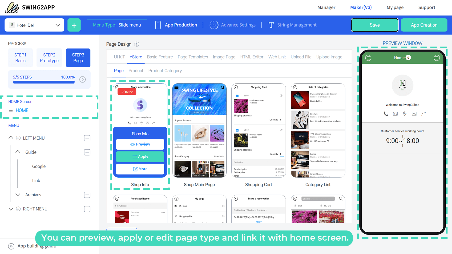 5 types of UI in swing2app to create a no-code app | Blog