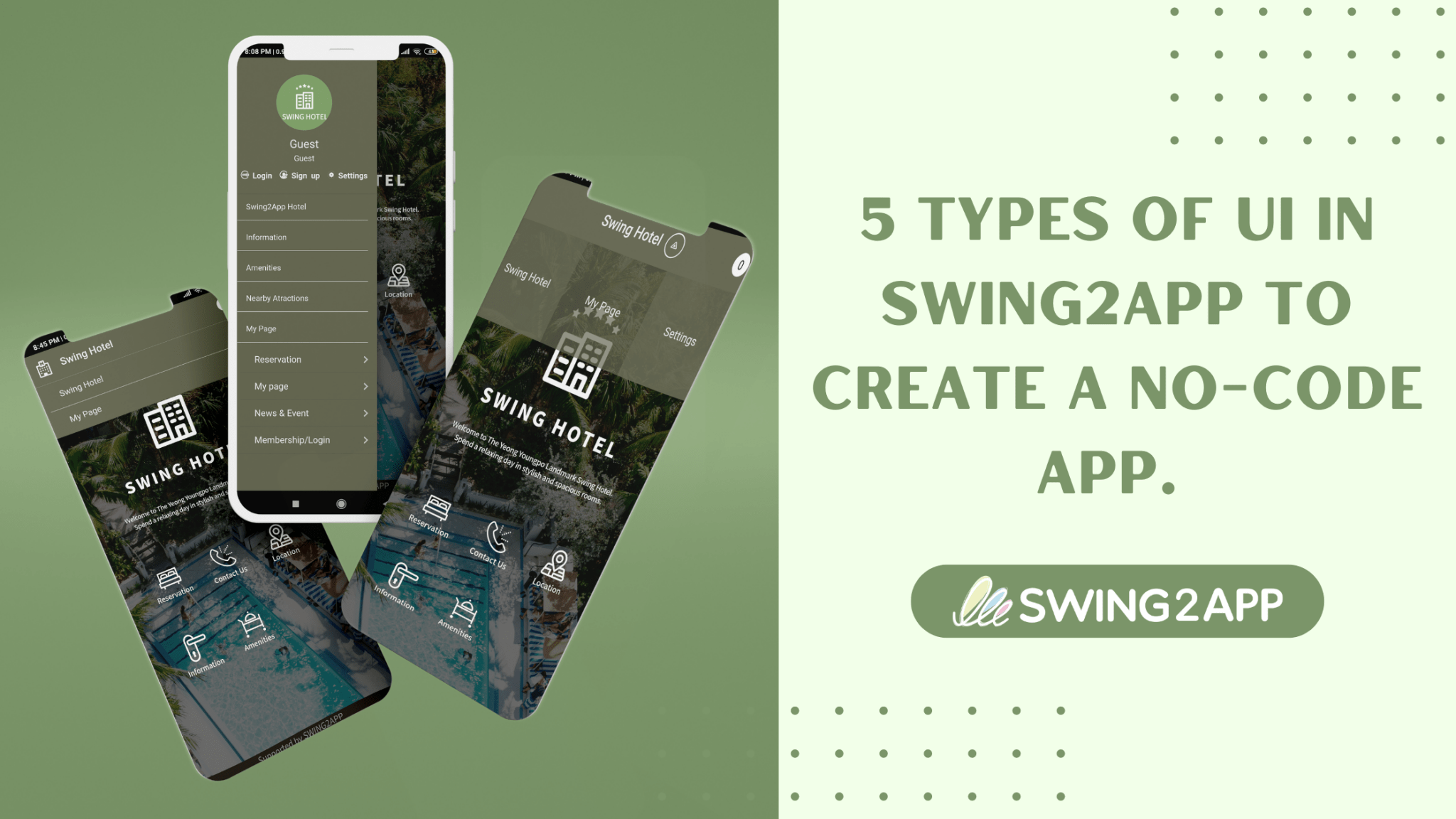 5 types of UI in swing2app to create a no-code app | Blog