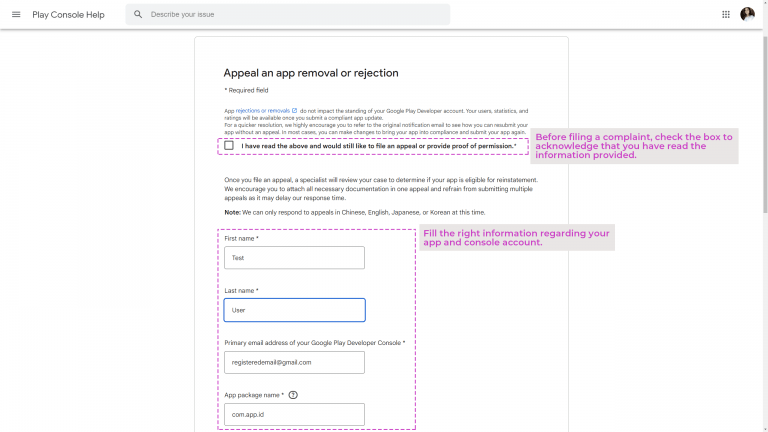 How to appeal to Google Play Sore review? | Blog