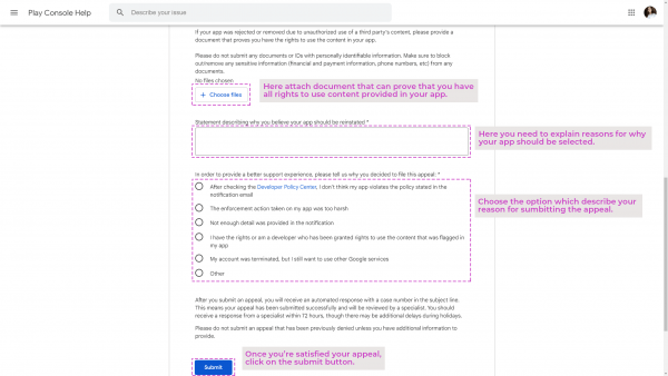 How to appeal to Google Play Sore review? | Blog