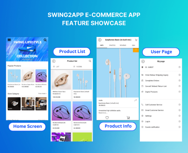 Create E-commerce app with Swing2App no-code app builder | Blog