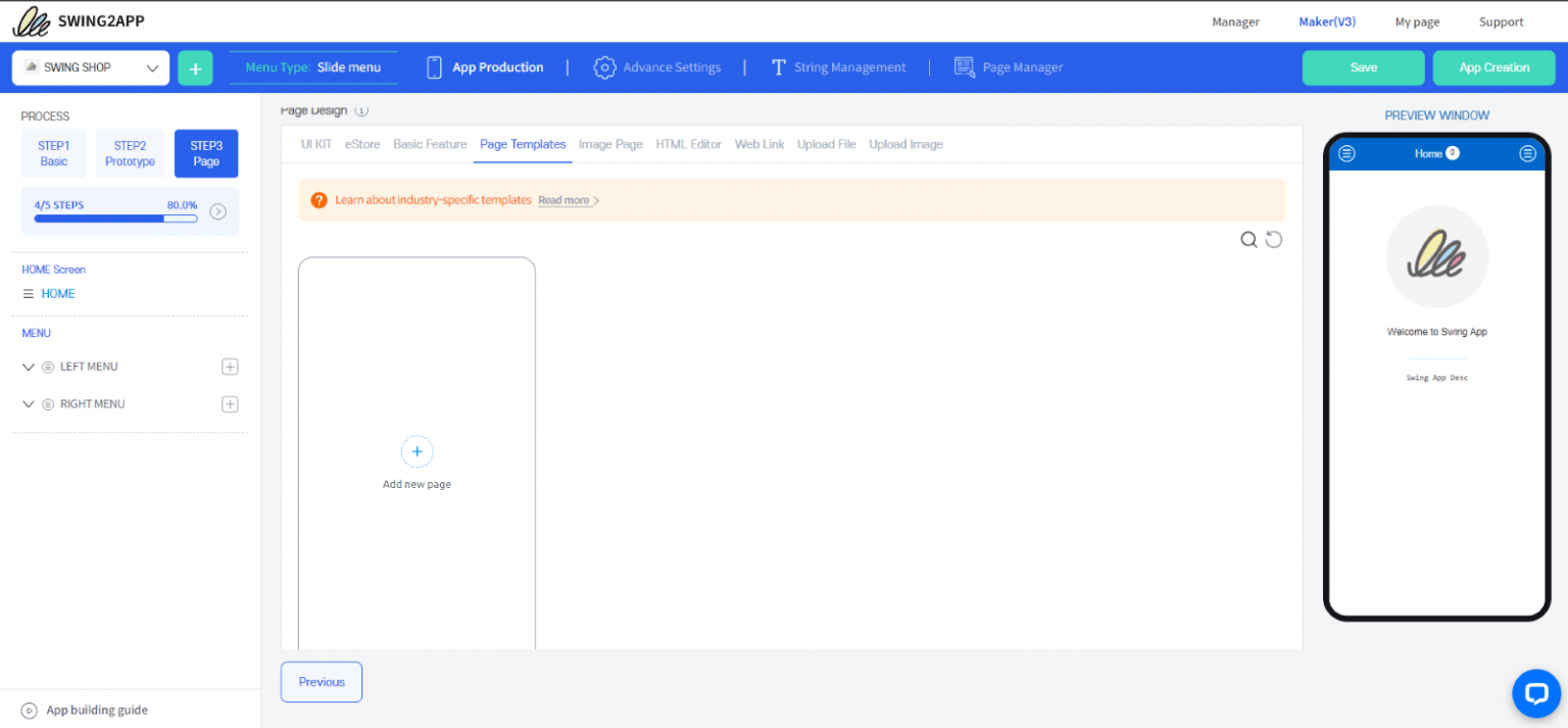 HOW TO DESIGN THE HOME SCREEN OF YOUR APP ON SWING2APP? | Blog